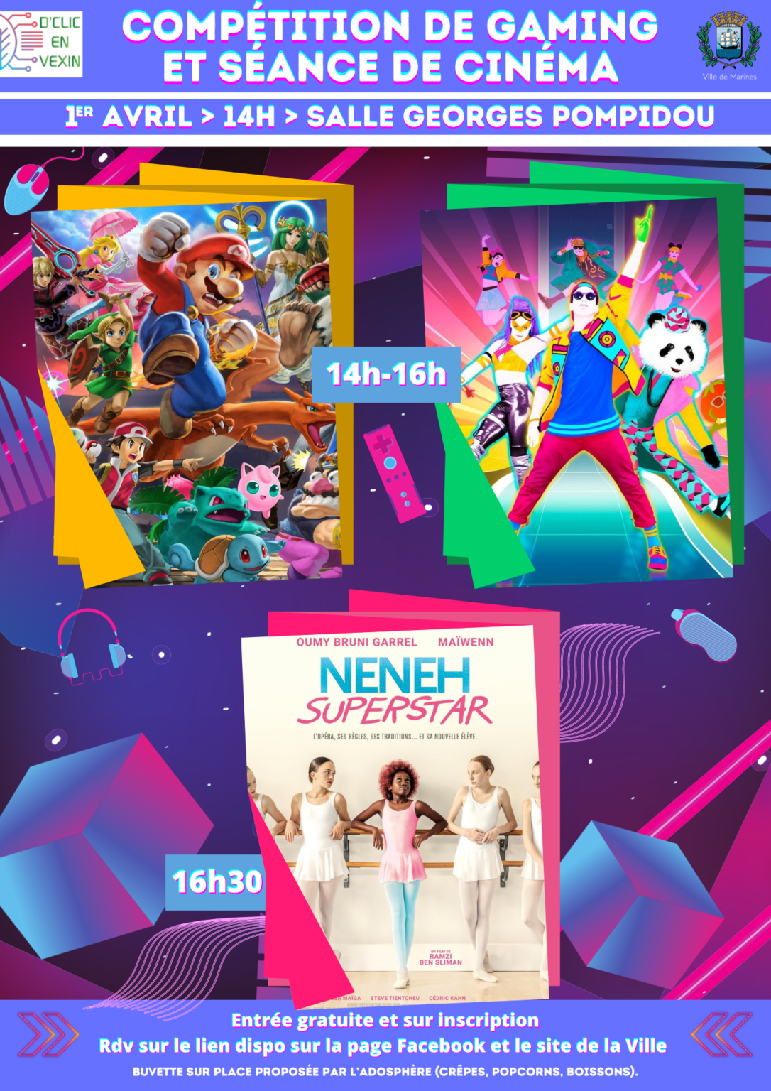 D’Clic en Vexin : compétition de gaming et séance ciné - Marines